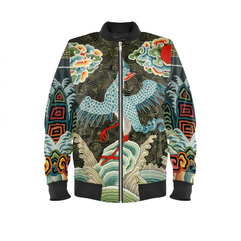 Vintage Chinese Crane Bomber Jacket (Museum Collection) in either Marb ...