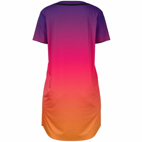 Baseball Jersey Dress - Midnight sunset - Future Is Retro