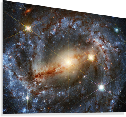 Spiral Galaxy NGC 5643 with Highlighted Stars Outer Space Image ...